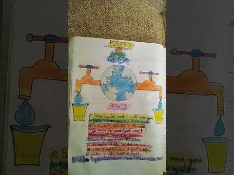 POSTER ON SAVE WATER WITH SLOGAN BY AAKRITI