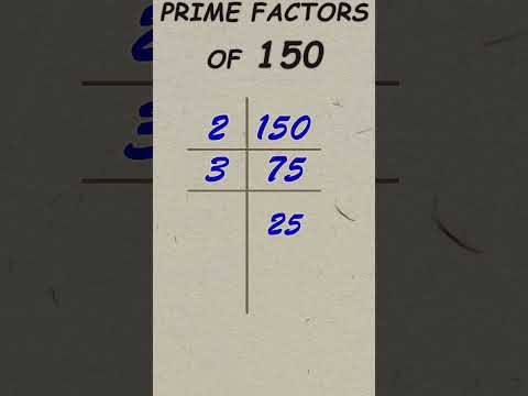 Prime factor of 150 / Prime factorisation / #publicmaths #shorts #primefactor