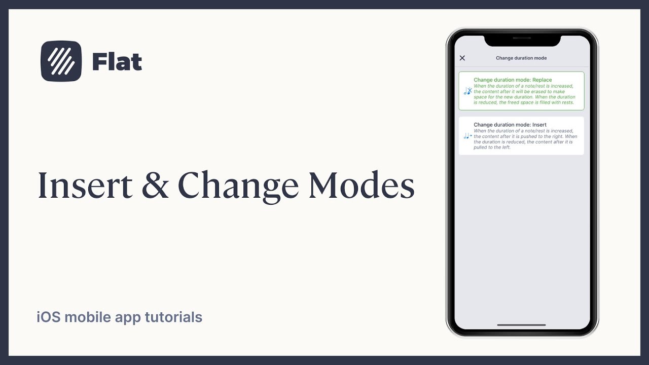 Insert and change modes - Flat iOS tutorial