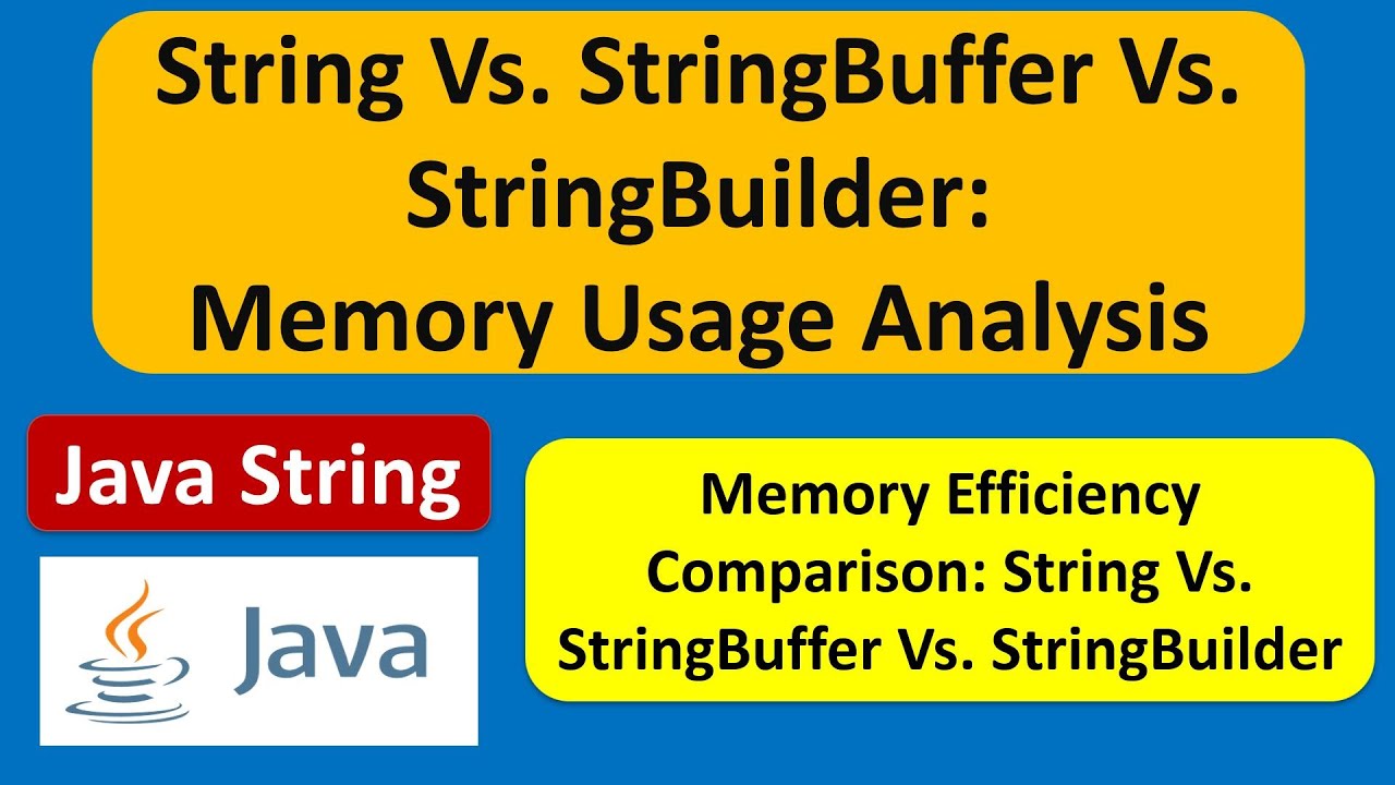 String Vs. StringBuffer Vs. StringBuilder: Memory Usage Analysis | Java Tutorial