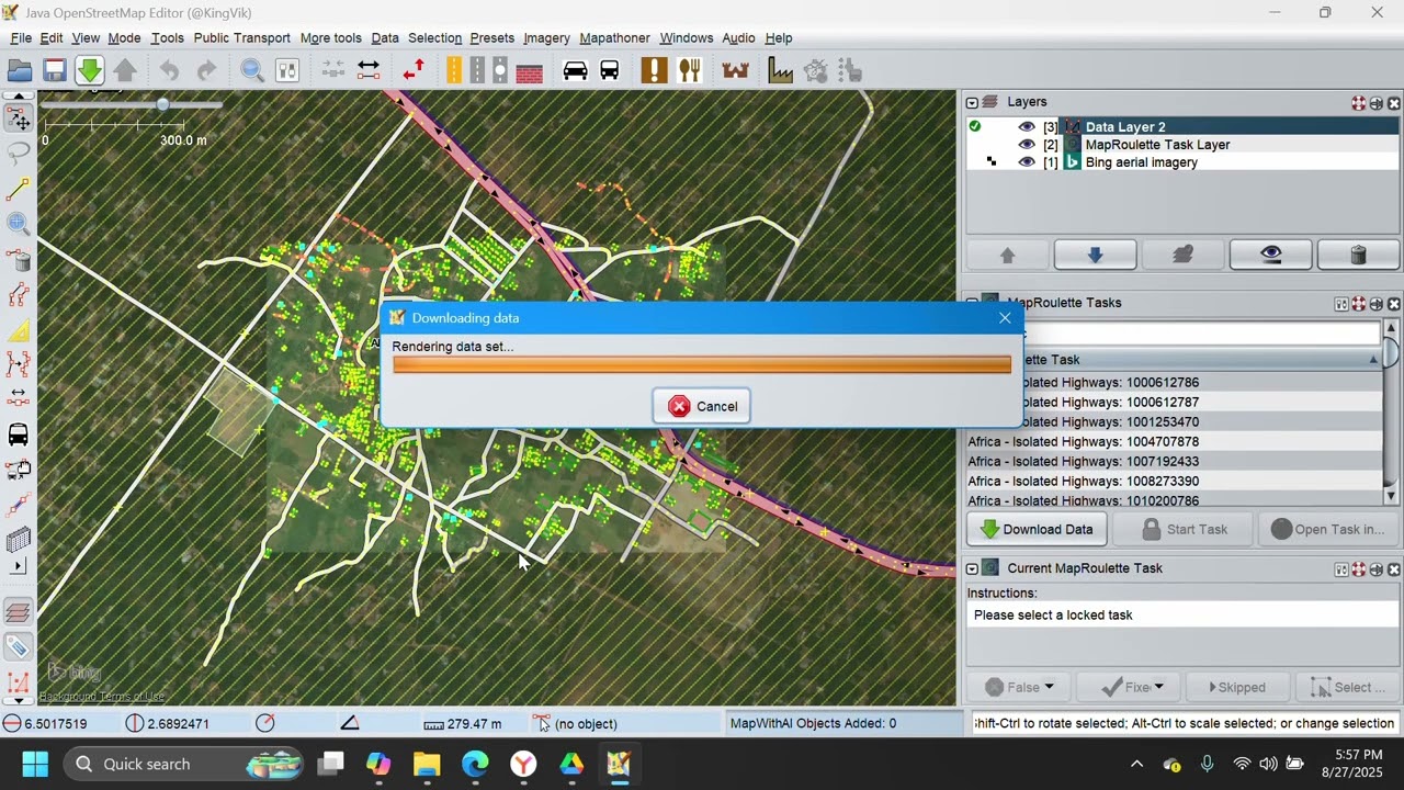 MapRoulette Plugin in JOSM (OpenStreetMap)