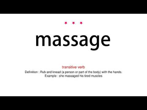 How to pronounce massage - Vocab Today