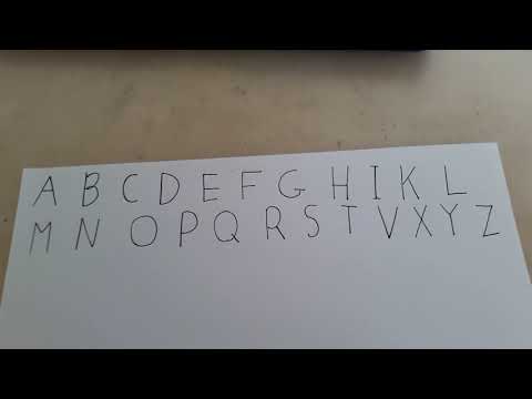 Classical Latin Alphabet (w/ letter names)