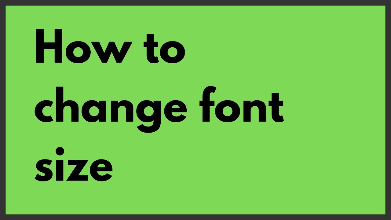 [Simple] CSS tricks - How to change font-size
