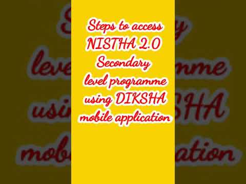 Registration for NISTHA 2.0 in DIKSHA APP