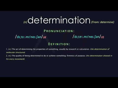 Determination Meaning And Pronunciation | Audio Dictionary