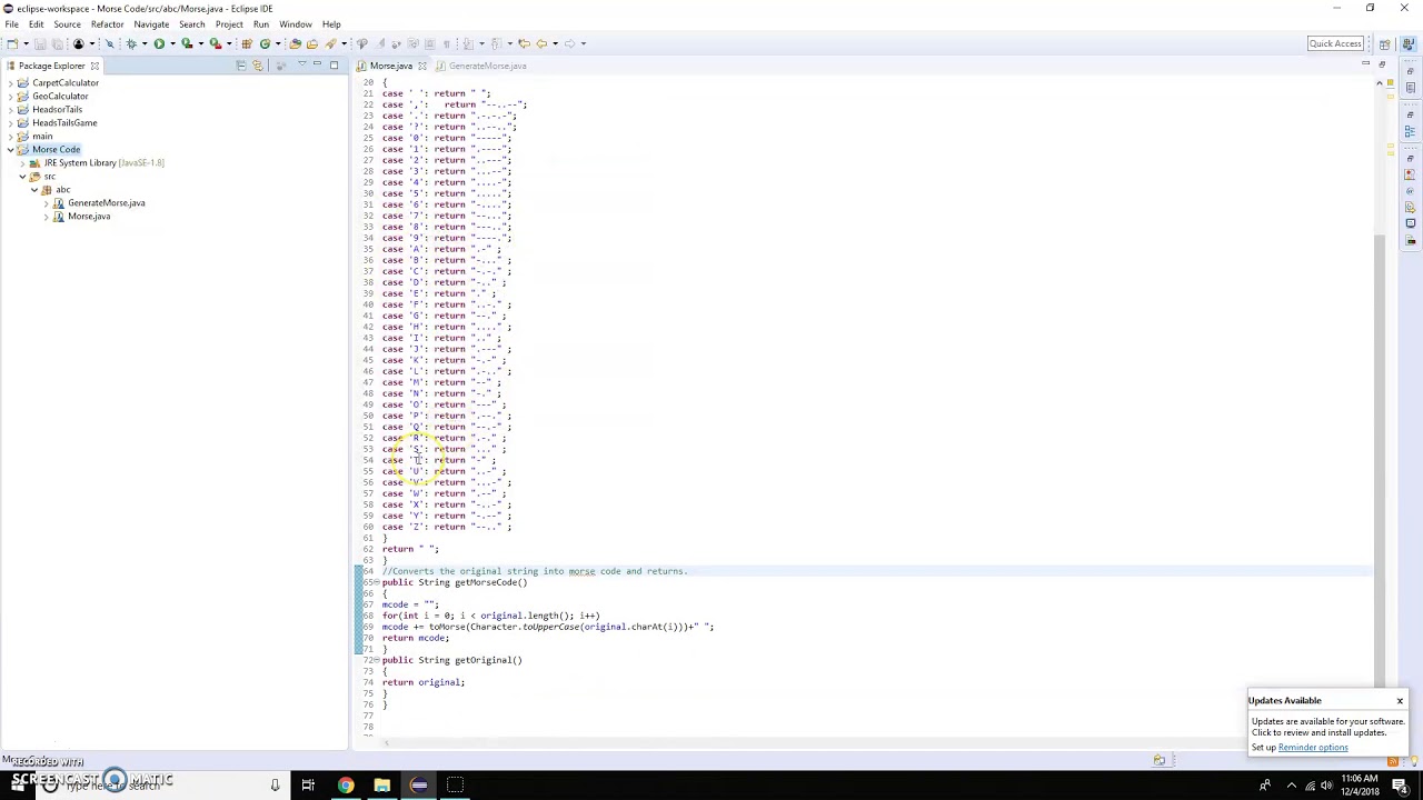 Chapter 8 Morse Code Translator Java