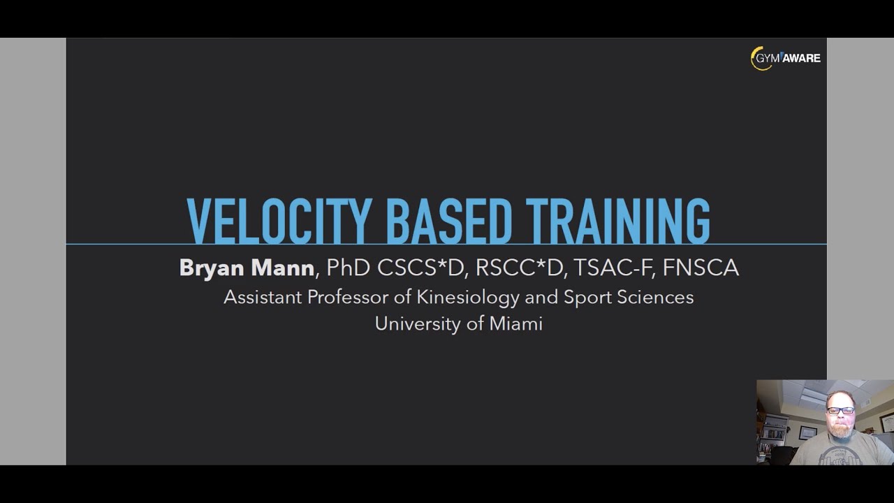 Velocity Based Training - Dr Bryan Mann
