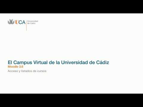 Campus Virtual de la UCA.  Acceso y listados de cursos [OBSOLETO]