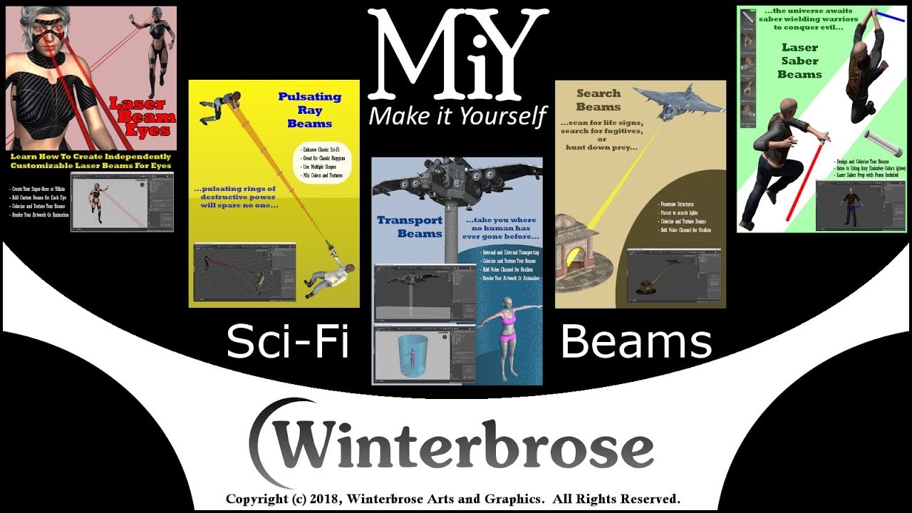 MiY Sci-Fi BEAMS for Daz Studio {OVERVIEW}