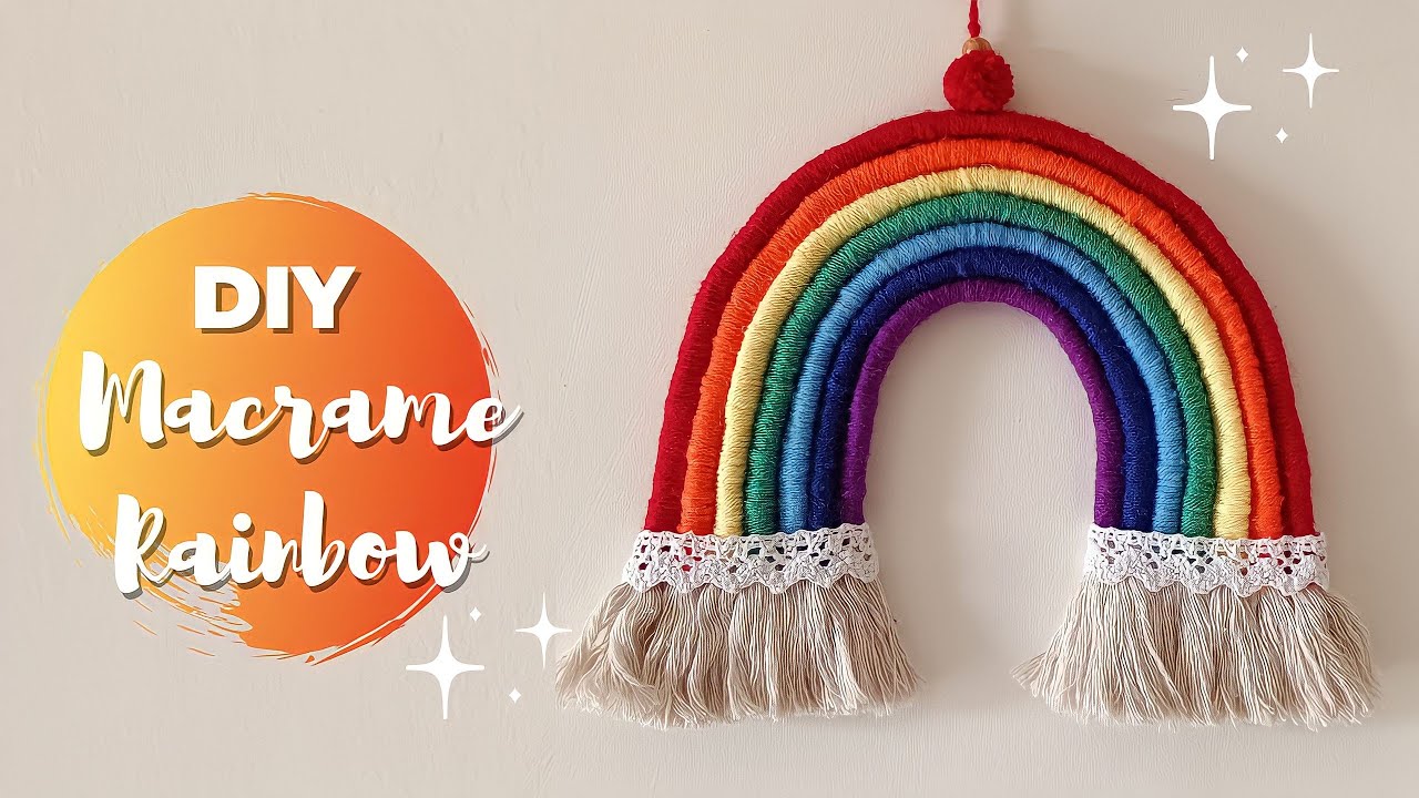Easy Macrame Rainbow Wall Hanging- A Beginner-Friendly Tutorial