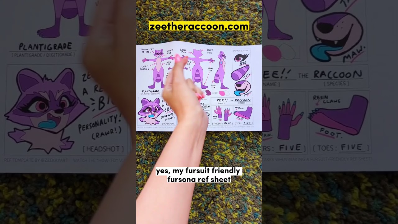 answering the top two questions i get about my fursona ref sheet template. #fursona #refsheet