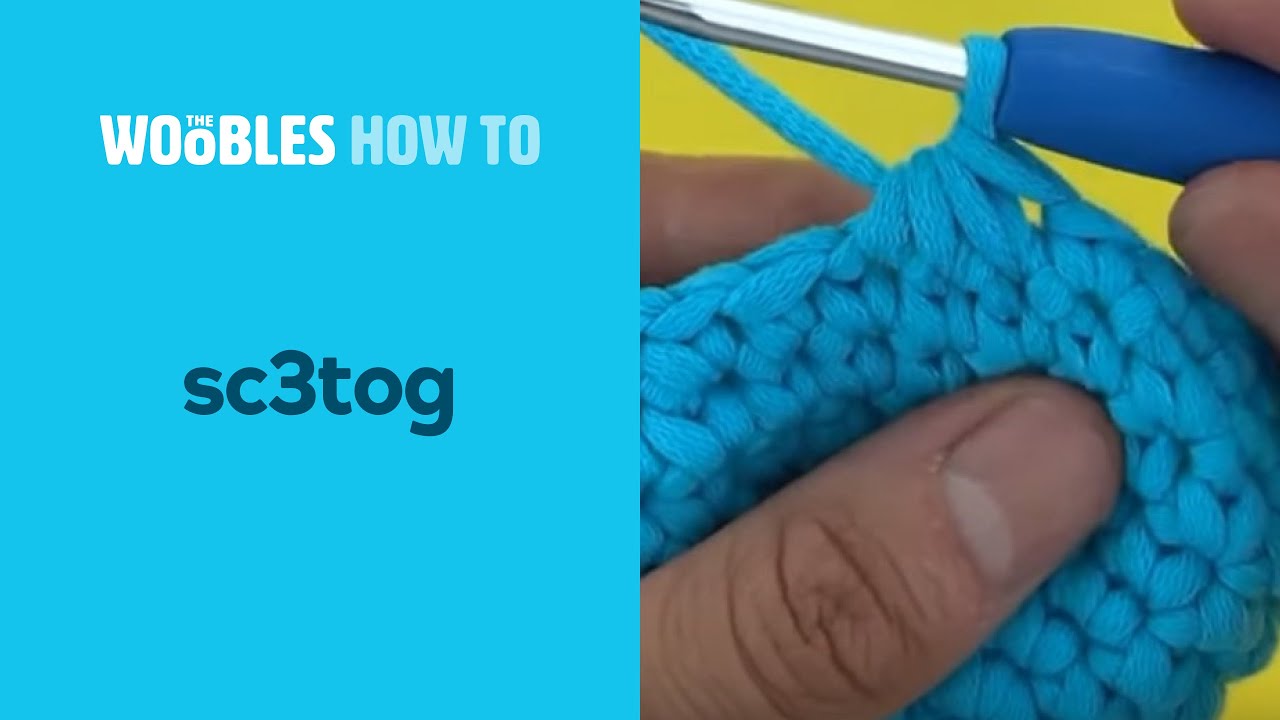 How to single crochet three together (sc3tog)