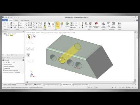 DesignSpark Mechanical - Basics - 2b. Selection - Selecting Hidden Features Video Lecture ...