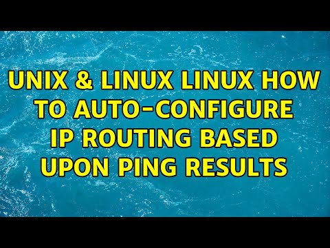 Unix & Linux: Linux: How to auto-configure IP routing based upon ping results