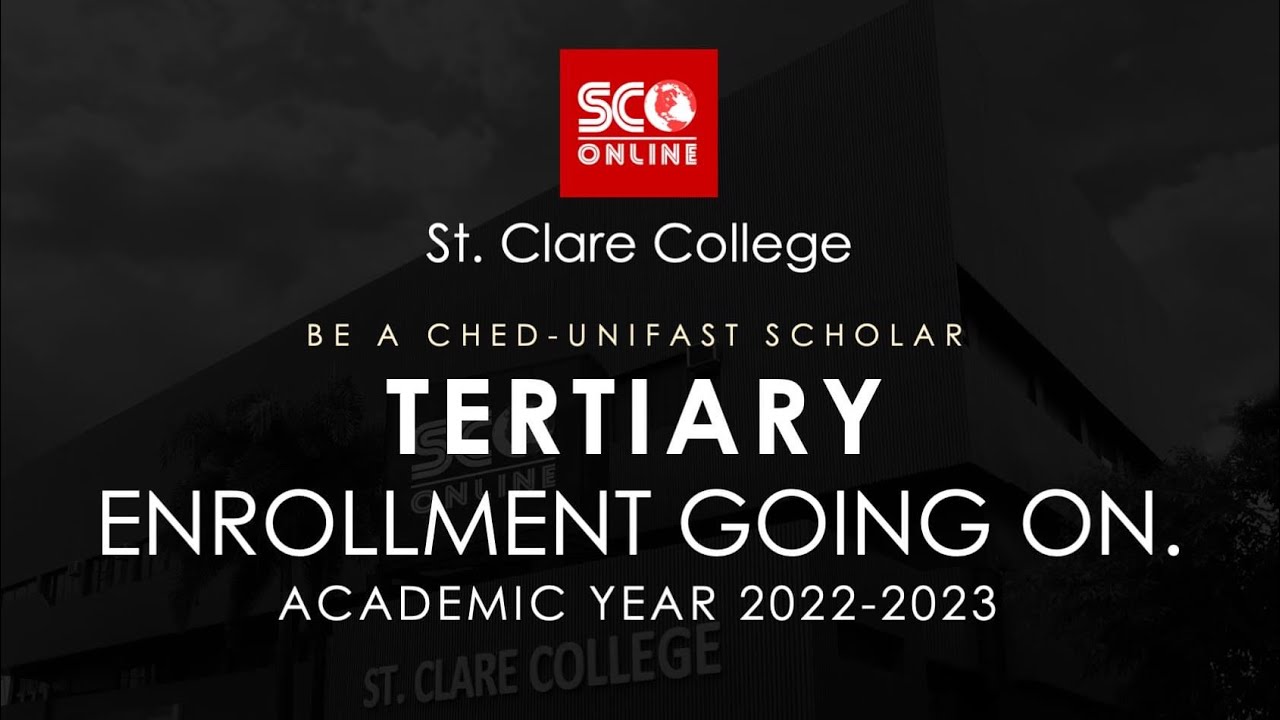 St. Clare College Enrollment for Academic Year 2022-2023