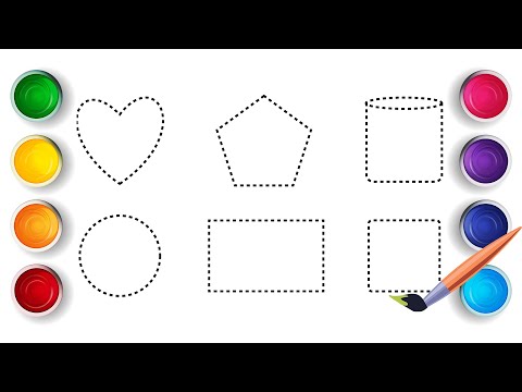 Geometric Shapes Drawing, Painting and Coloring for Kids & Toddlers