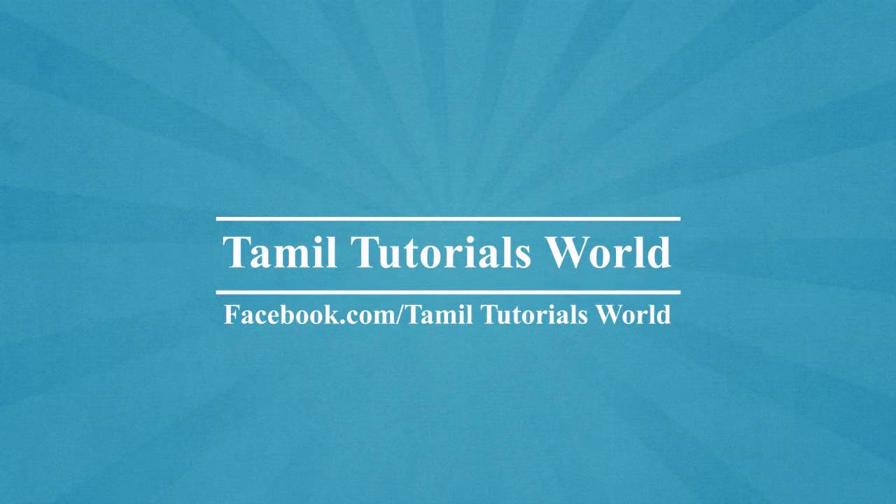 Tamil Tutorials World Intro_HD