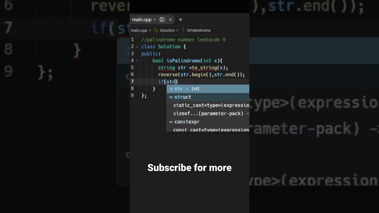 leetcode palindrome number || palindrome number #leetcode # geeksforgeeks #coding #shorts