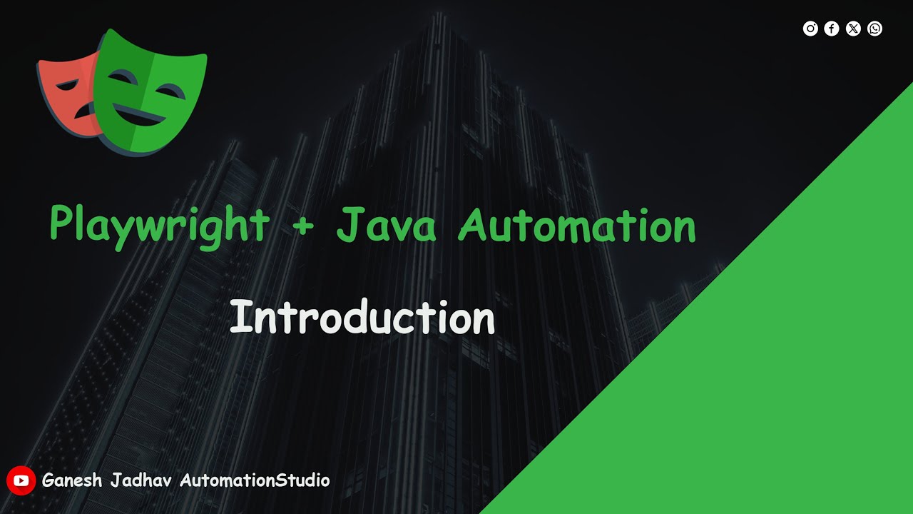 How to create playwright  with Java Project in IntelliJ IDEA || Introduction || Ganesh Jadhav