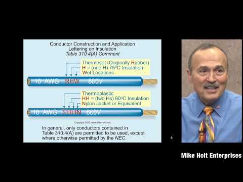Conductor Insulation, NEC 2020 - [310.4], (19min:06sec)