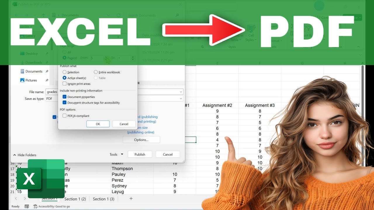 How to Convert EXCEL to PDF (2 EAYS WAYS!)