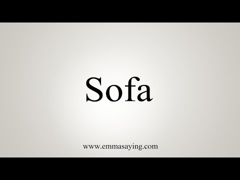 How To Say Sofa