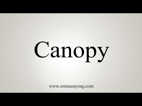 How To Say Canopy