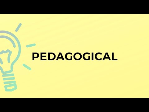 What is the meaning of the word PEDAGOGICAL?