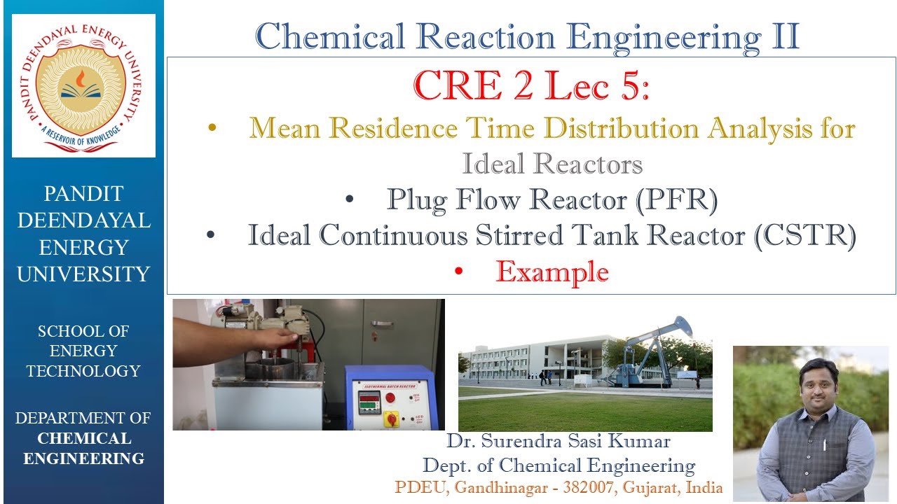 CRE2 Lec5: Residence Time Distribution Analysis of Ideal Reactors (PFR & CSTR), Example