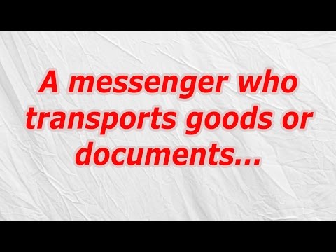 A messenger who transports goods or documents (CodyCross Crossword Answer)