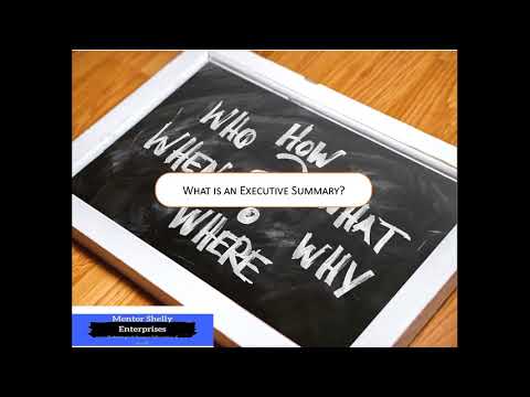 What is an Executive Summary?