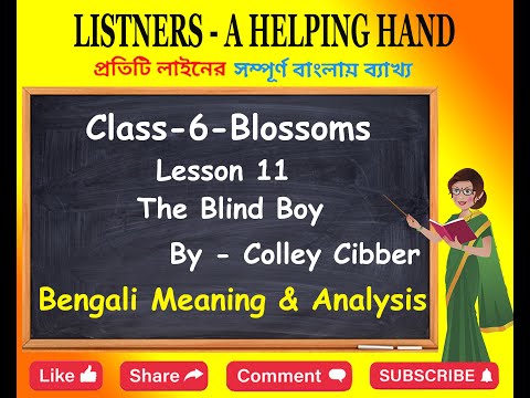 The Blind Boy // Bengali Meaning & Analysis // Class 6 // Lesson 11 #theblindboy #bengalimeaning