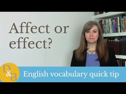 Affect or effect?
