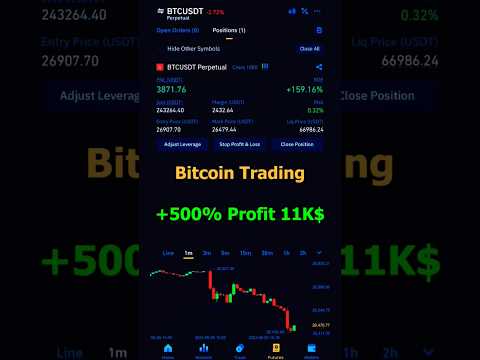 Live Bitcoin Trading 1000% 25000 $ Profit #shorts #trading #binance #bitcoin #btc #crypto #profit