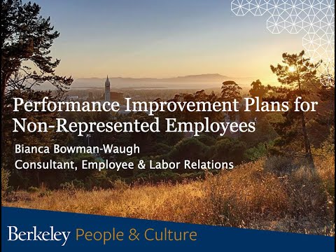 Performance Improvement Plans for Non-represented Employees