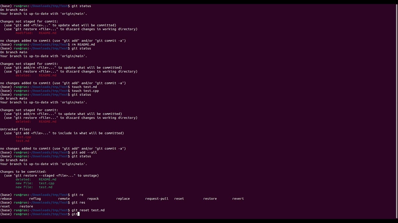How to remove/undo files added by git add?