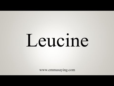How To Say Leucine