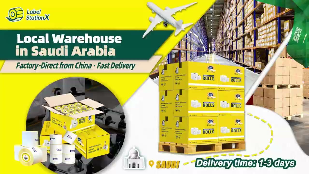 Factory-Direct Thermal Labels from China, Fast Shipping from Saudi Warehouses#shorts