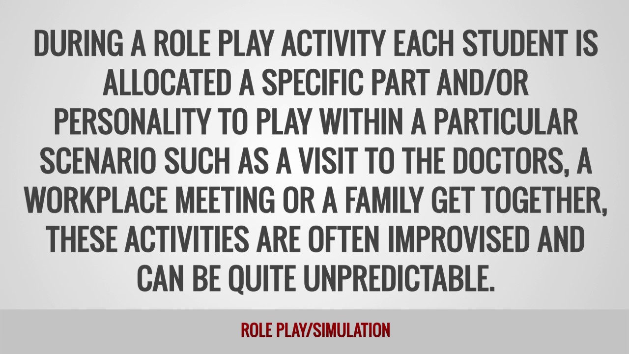 ITTT Glossary - Role play and Simulation