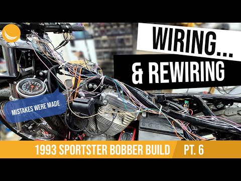 93 Sportster Bobber Build - PT6 - Wiring Everything Up