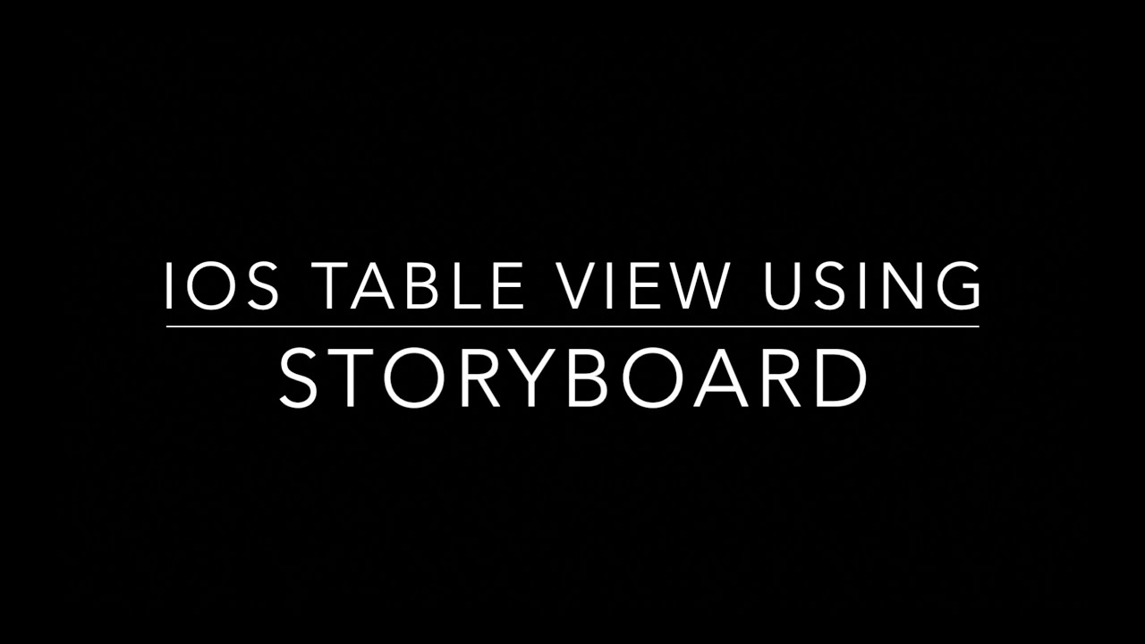 How to create a table view in iOS using Storyboard