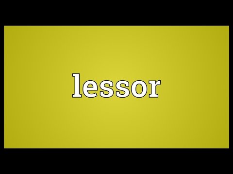 Lessor Meaning