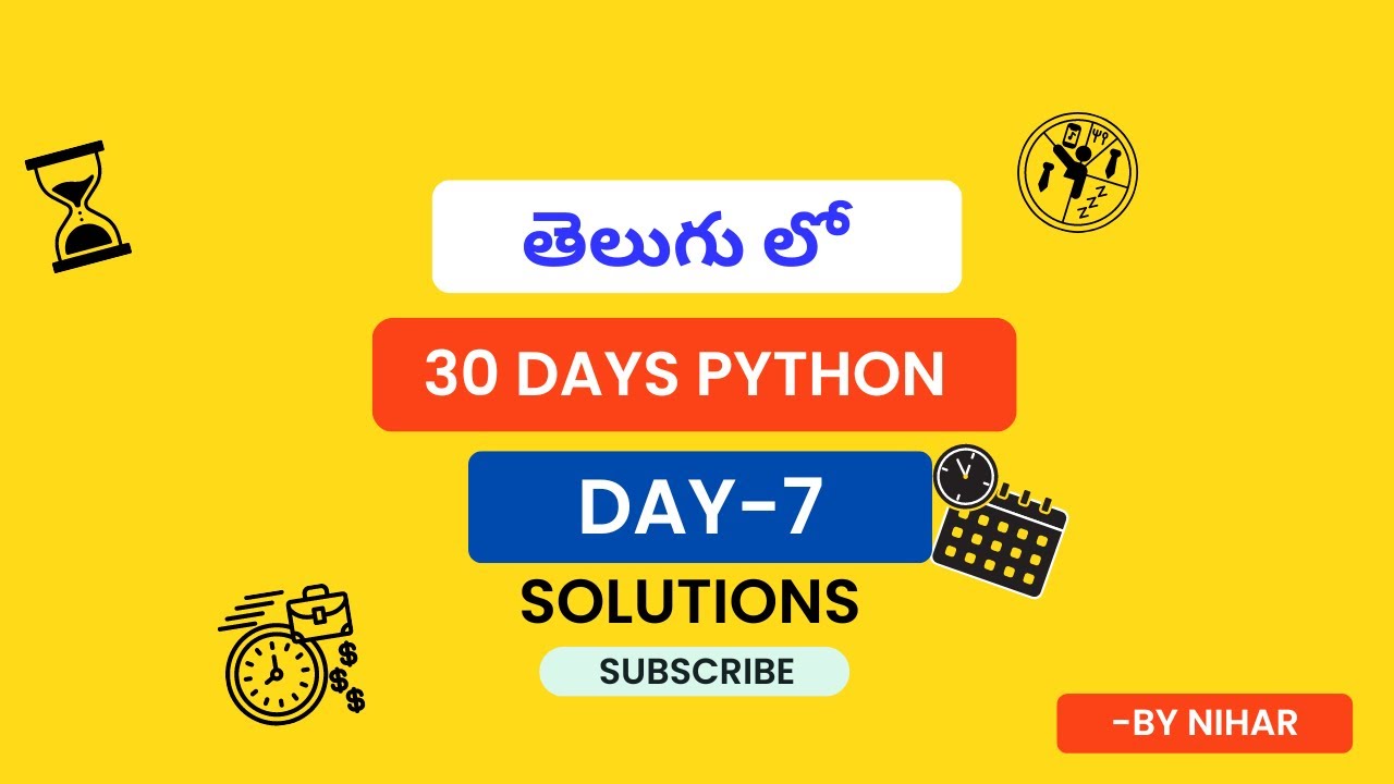 30 days Python Day-7 Solutions #7