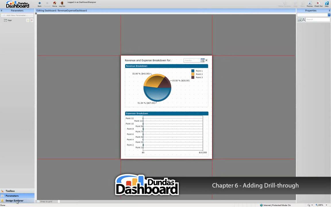 4.1.6 Adding Drill Through to a Performance Dashboard - Dundas Dashboard Tutorials Series 4