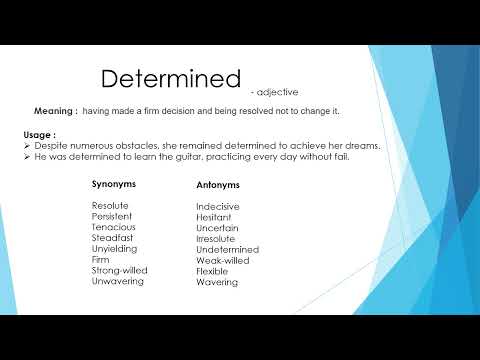 Word of the day - Determined