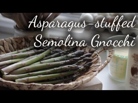 Asparagus-Stuffed Semolina Gnocchi | Kitchen Vignettes | PBS Food