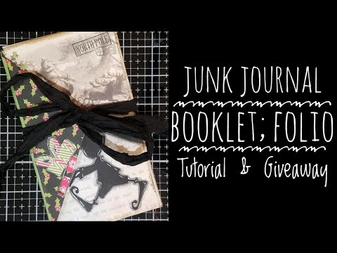 Junk Journal booklet Folio Tutorial (using Envelopes) & Giveaway