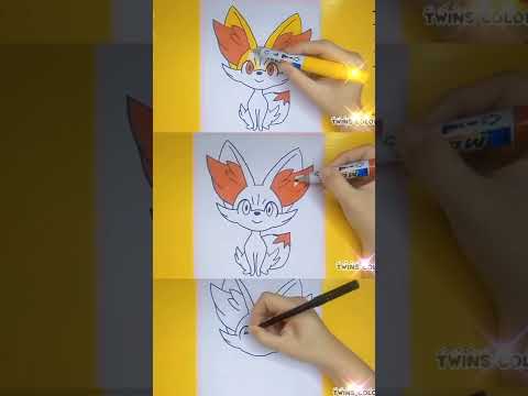 Como desenhar Pokemon Fennekin #asmr #Pokemon #Fennekin #Pokedex #short #shorts