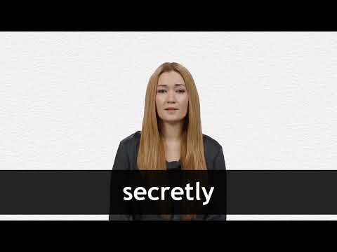 SECRETLY definition and meaning | Collins English Dictionary